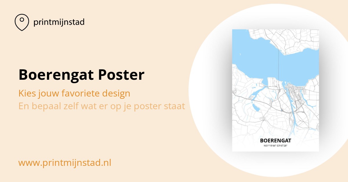 Poster van Boerengat ~ Printmijnstad 📍