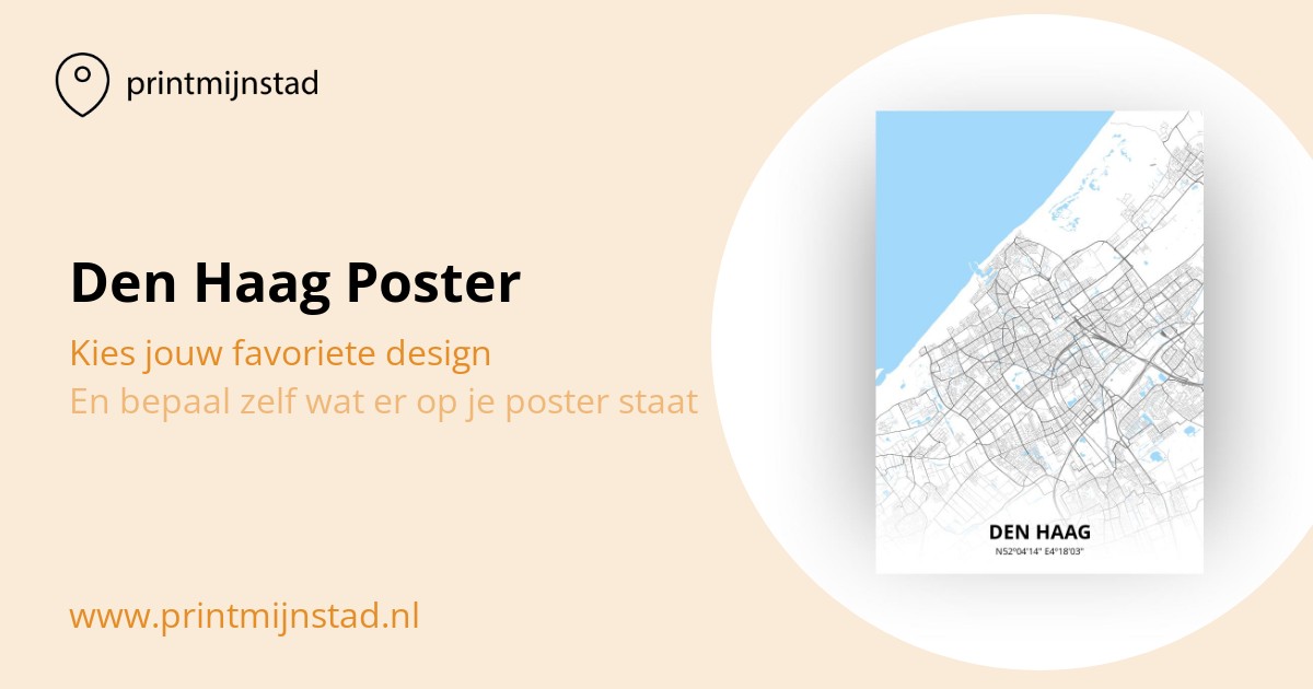 Poster van Den Haag ~ Printmijnstad 📍