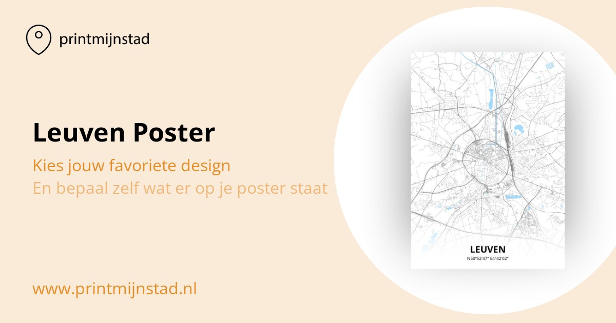 Poster van Leuven ~ Printmijnstad 📍