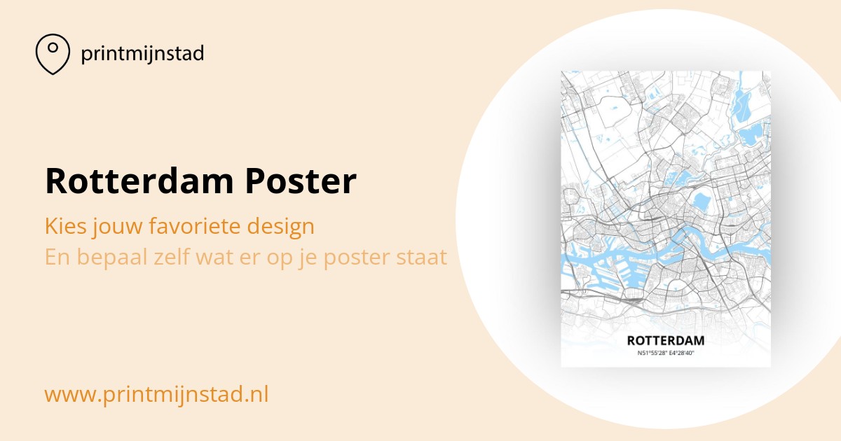 Poster van Rotterdam ~ Printmijnstad 📍