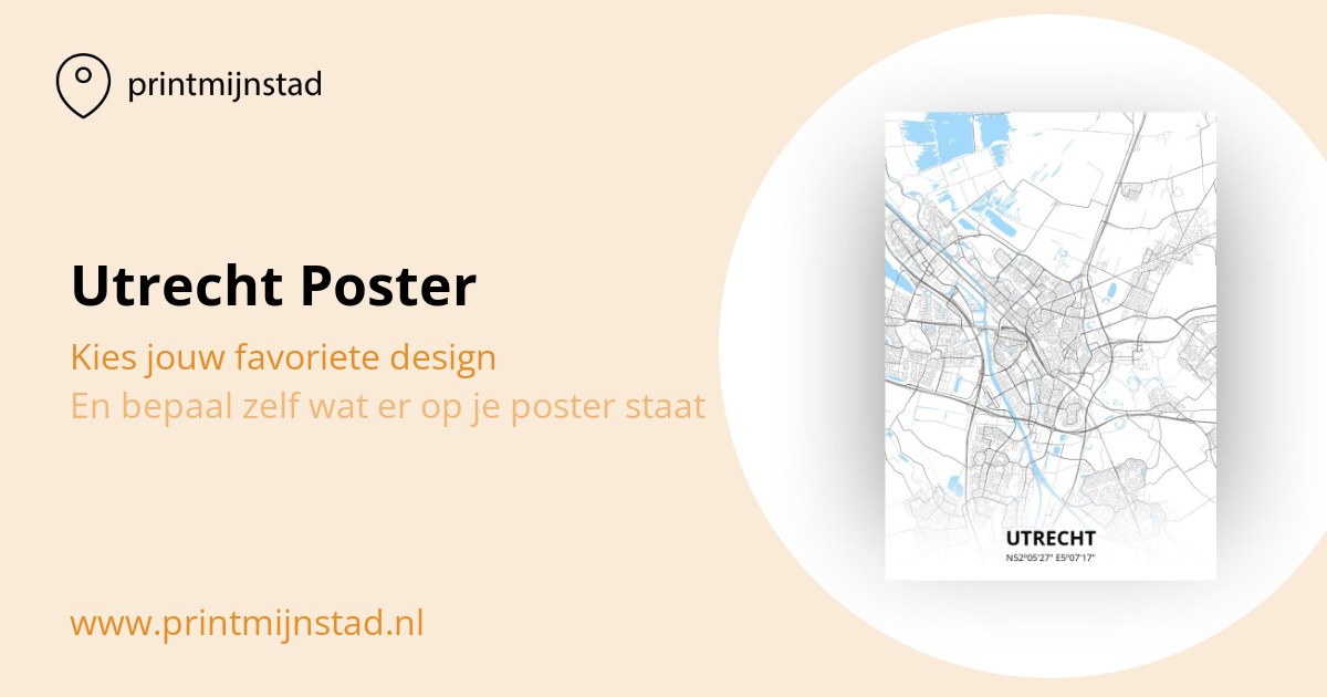 Poster van Utrecht ~ Printmijnstad 📍